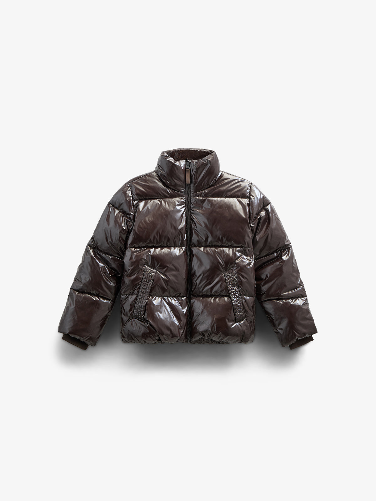 Shiny Puffer Jacket - Tween - Chocolate | 100532 Violet