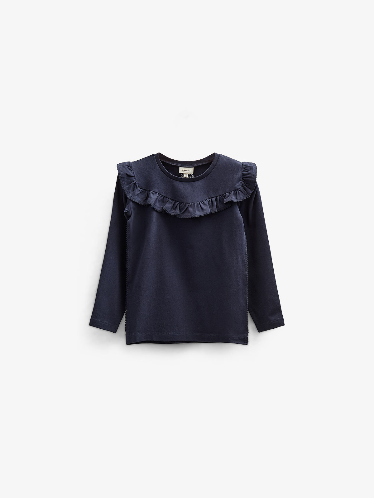 Frill Jersey Blouse - Tween - Navy | 100865 Talia